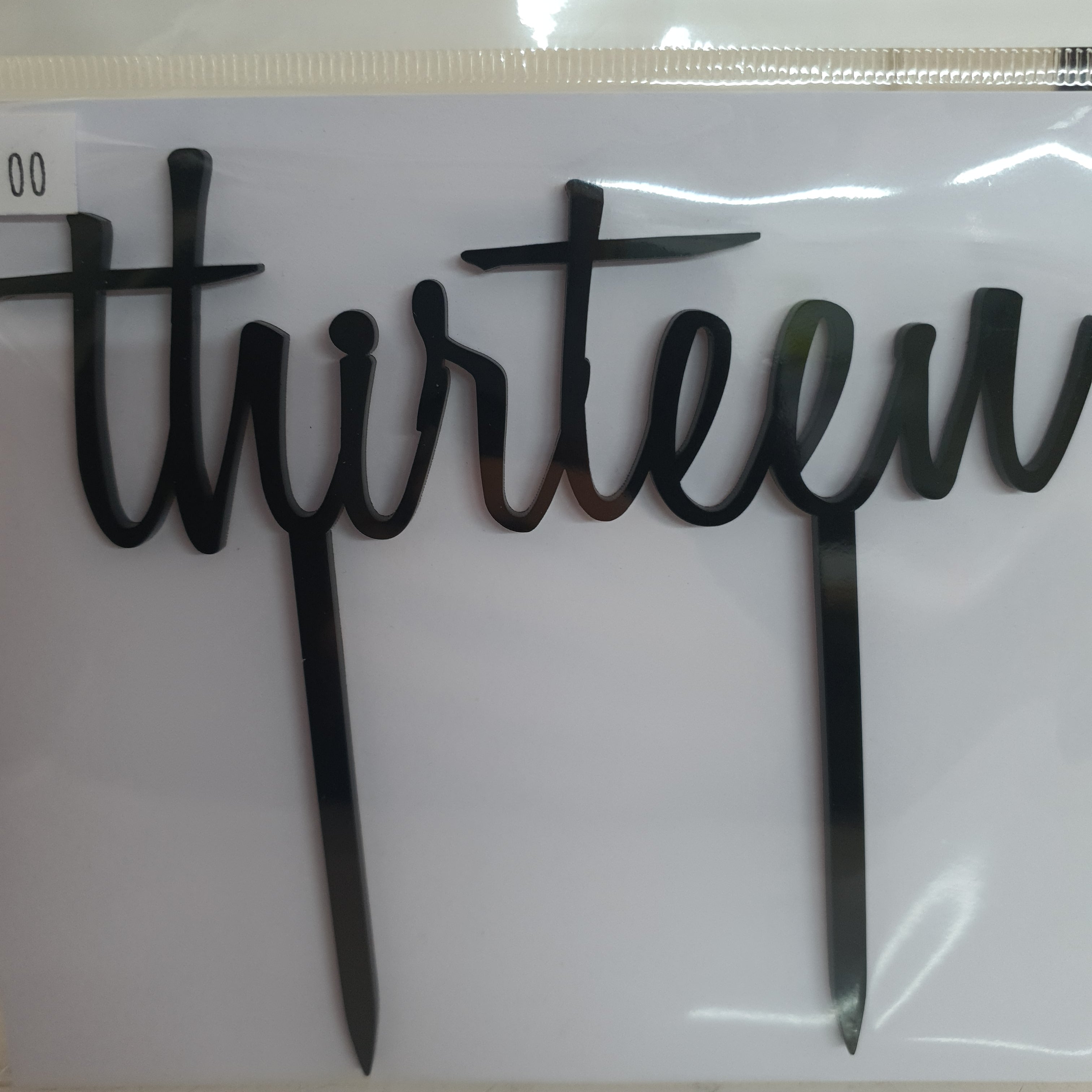 Acrylic Cake Topper - Thirteen. – Skysies Cakes