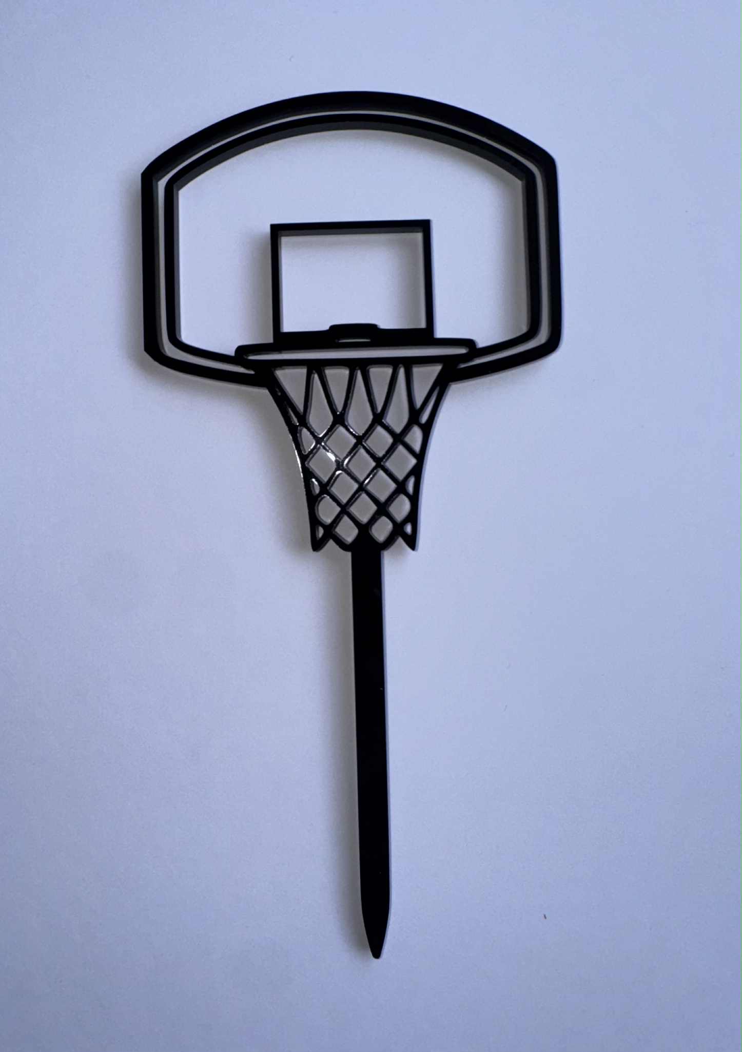 Basketball Hoop Acrylic Topper - Black Round – Skysies Cakes