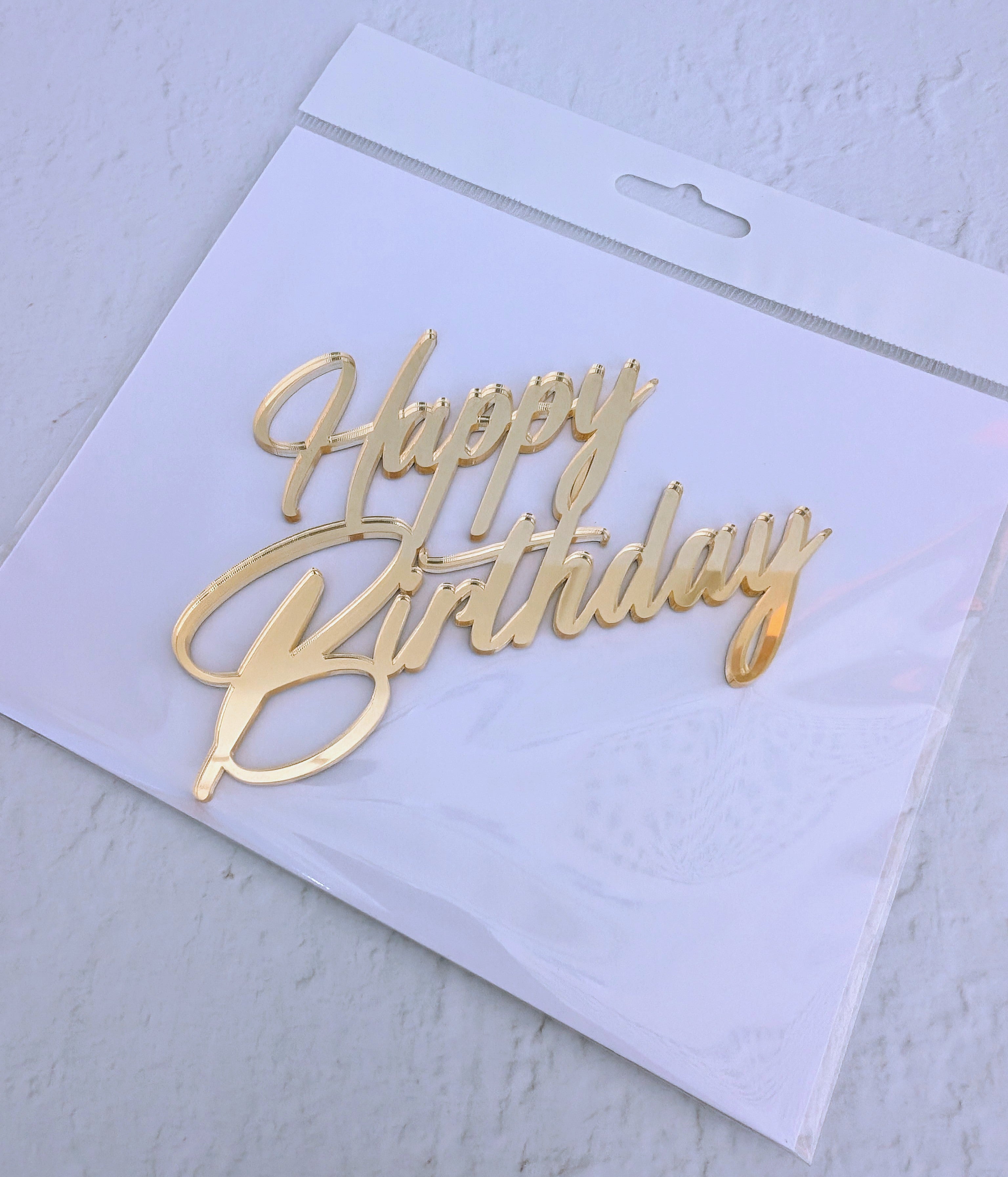 Acrylic Fropper - Happy Birthday - V2. – Skysies Cakes