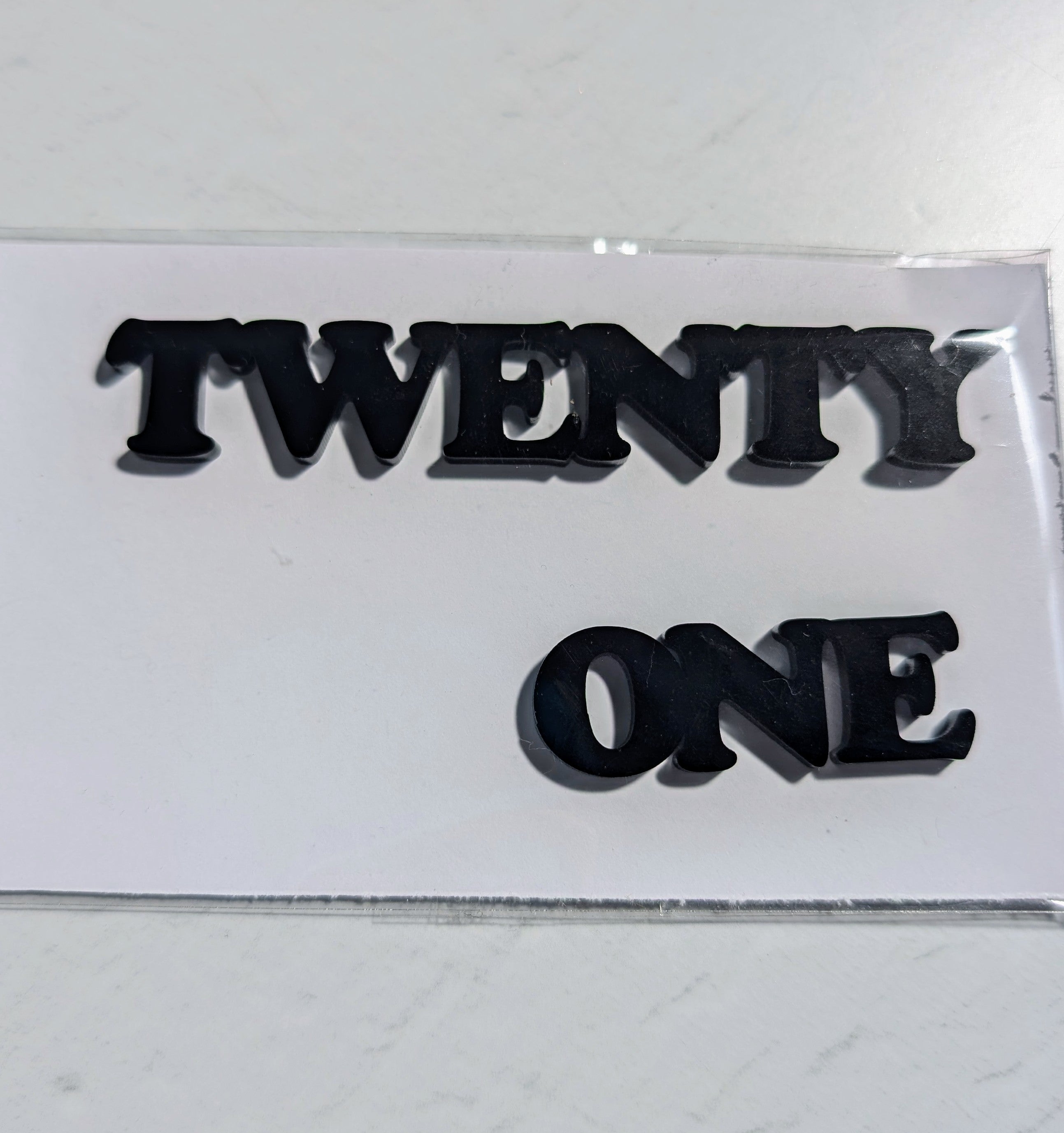 Acrylic Fropper - Twenty One - Black – Skysies Cakes