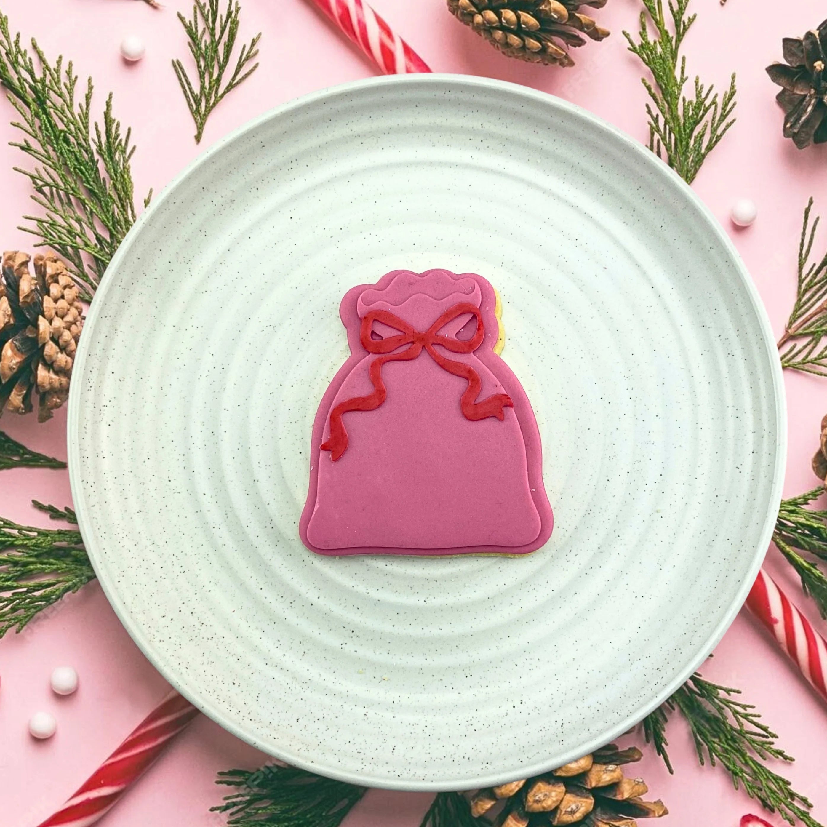 Custom Cookie Cutter - Santa Sack Cutter & Debosser Set – Skysies Cakes