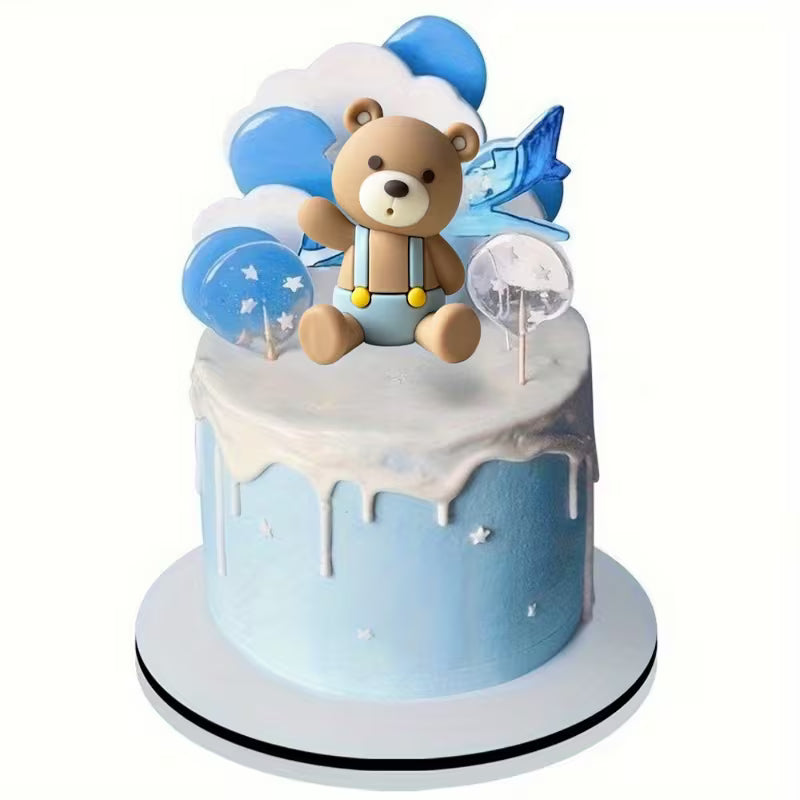 Bear - Blue Overalls Figurine – Skysies Cakes
