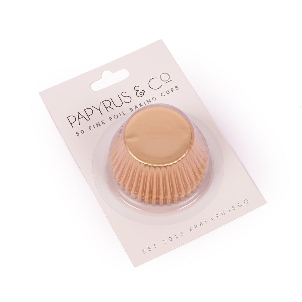 Papyrus and Co 50PK Foil Baking Cups - Soft Gold Standard 50m – Skysies ...