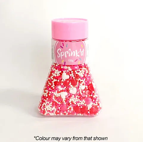 Sprink'd Pink/Red/White Mix Hearts 2MM Balls 130g. – Skysies Cakes