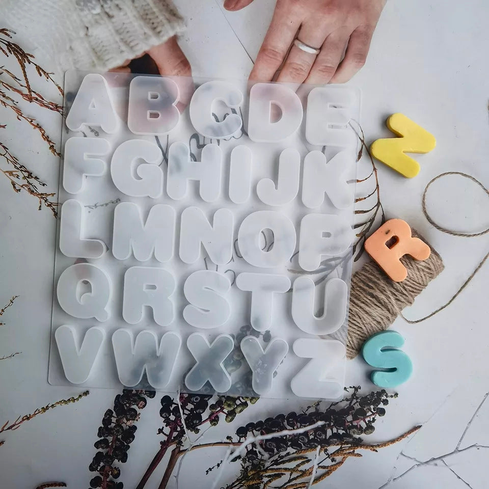 Silicone Mould - Large Letter Font Mould S592 – Skysies Cakes