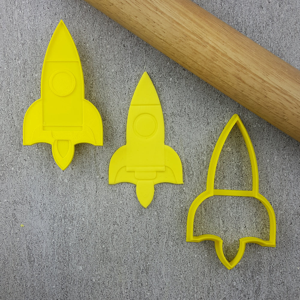 Custom Cookie Cutters Embosser and Cutter Set - Rocket. – Skysies Cakes