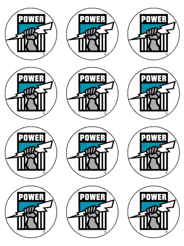 Edible Cupcake Toppers - Port Power Logo – Skysies Cakes