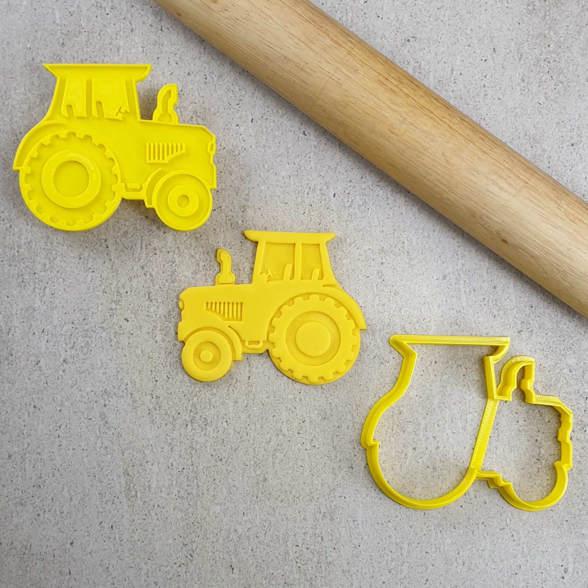 Custom Cookie Cutters 3D Embosser and Cutter Set - Tractor. – Skysies Cakes